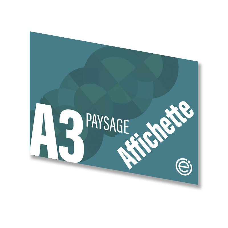 affichettes - format A3 paysage